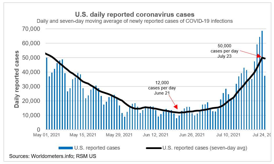 Coronavirus update: The rise of the delta variant | The Real Economy Blog